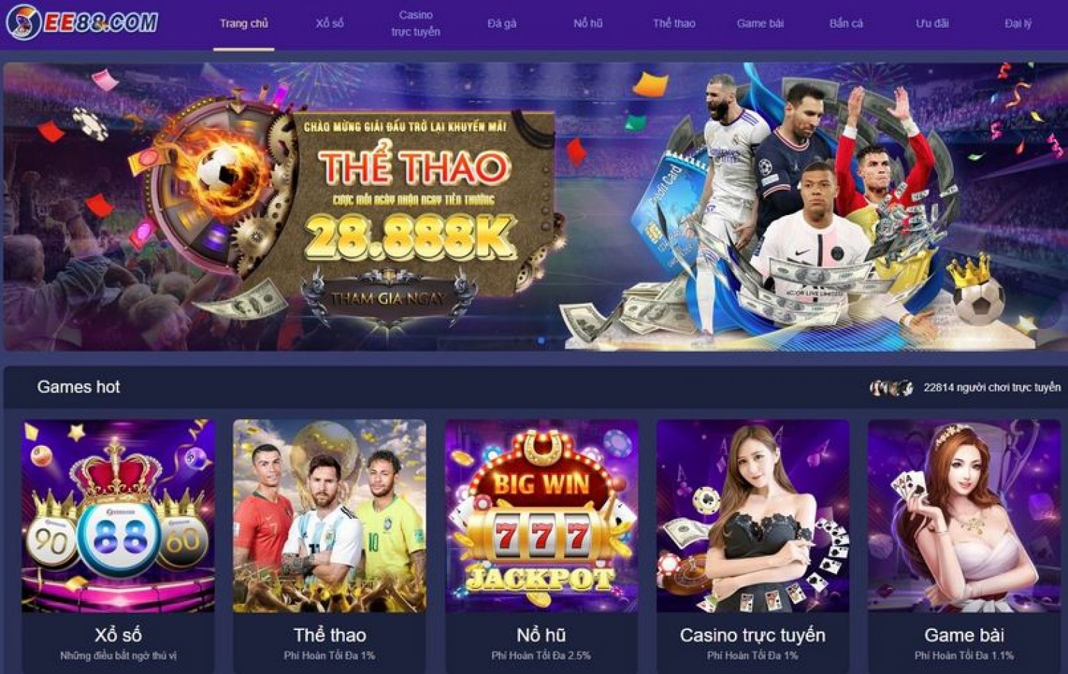 Nhà cái EE88 - Thiên đường giải trí đẳng cấp, thú vị nhất thế giới