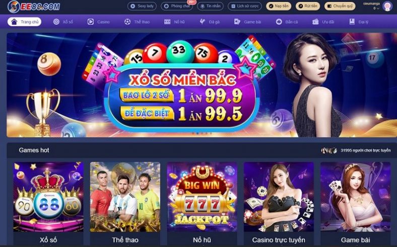 Nhà cái EE88 - Thiên đường giải trí đẳng cấp, thú vị nhất thế giới